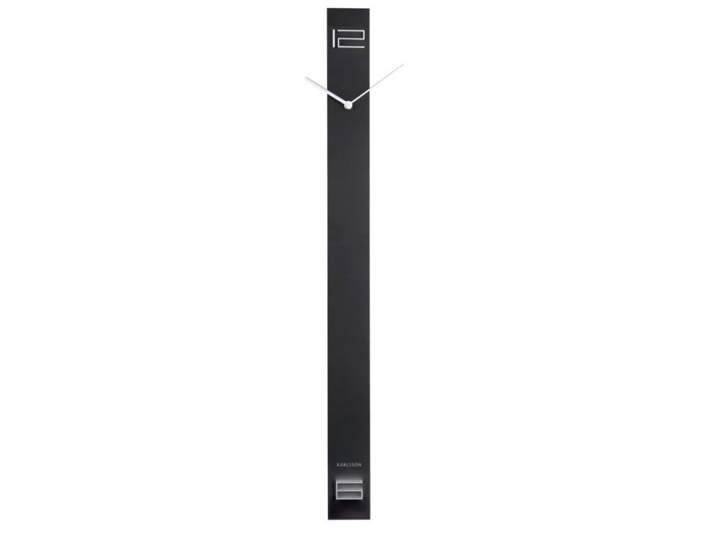 WALL CLOCK DISCREET LONG BLACK 90CM - Pergamos