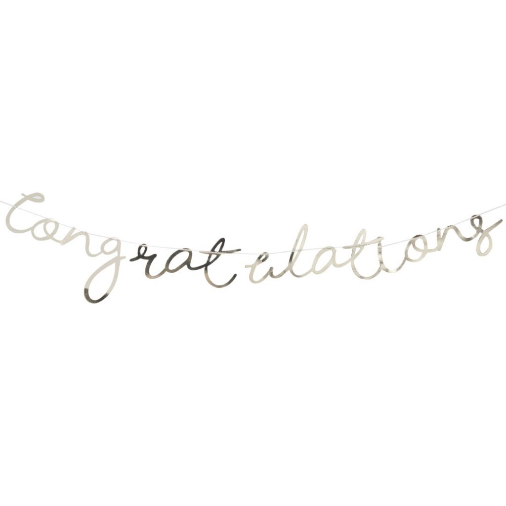 GOLD CONGRATULATIONS BANNER 1.5X16M - Pergamos