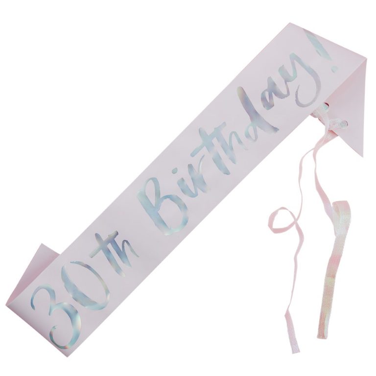 30TH BIRTHDAY SASH - Pergamos
