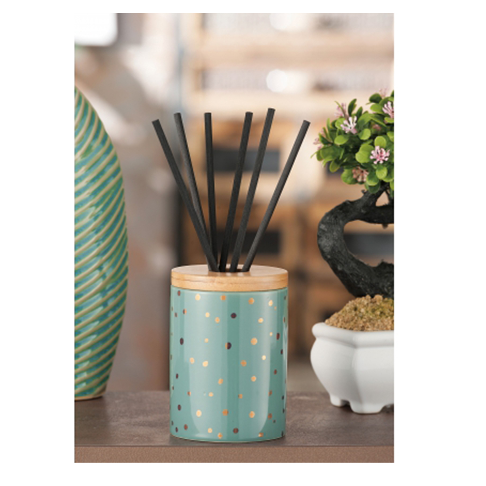 GREEN CERAMIC DIFFUSER ASSORTED 8X11CM 350ML - Pergamos