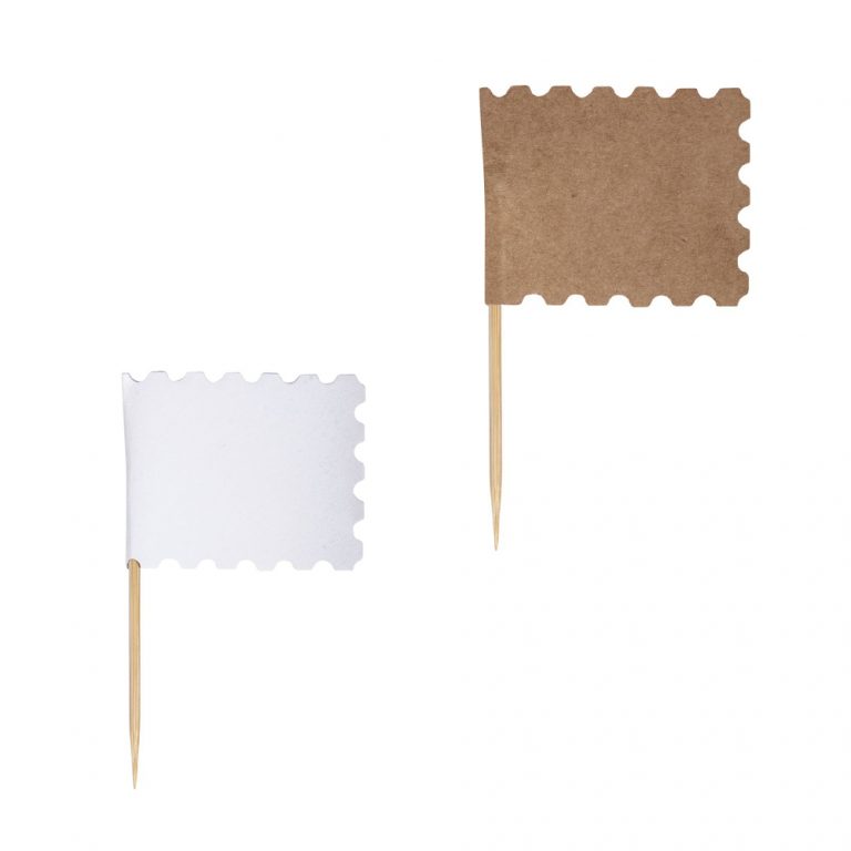 FLAG PICKER WITH DECORATIVE BORDER - 10PCS - Pergamos