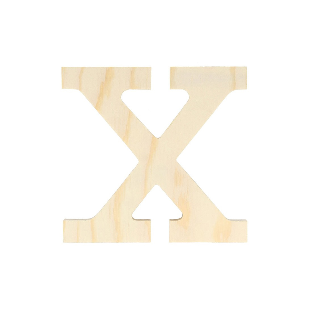 WOODEN LETTER X 11.5CM - Pergamos