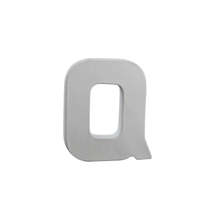 SMALL LETTER Q WHITE 1.5X10.5X12CM - Pergamos