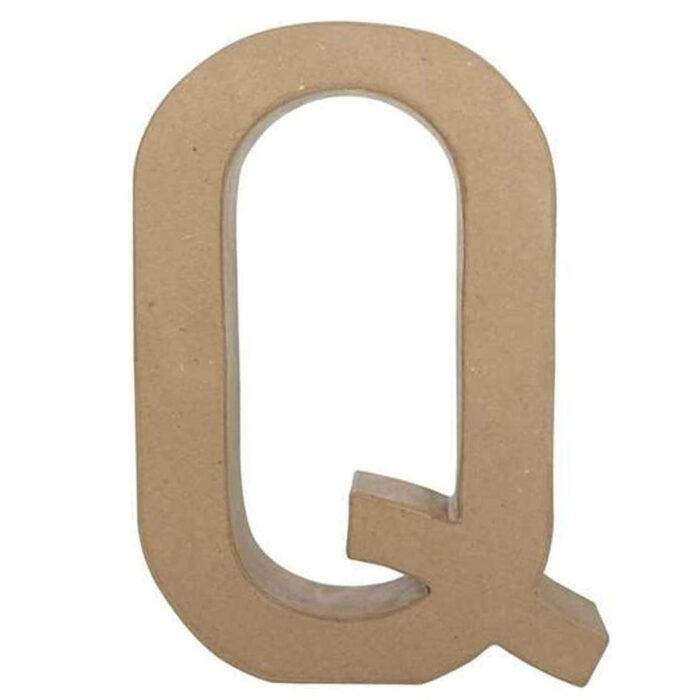 LARGE FUNNY LETTER Q BROWN 30CM - Pergamos