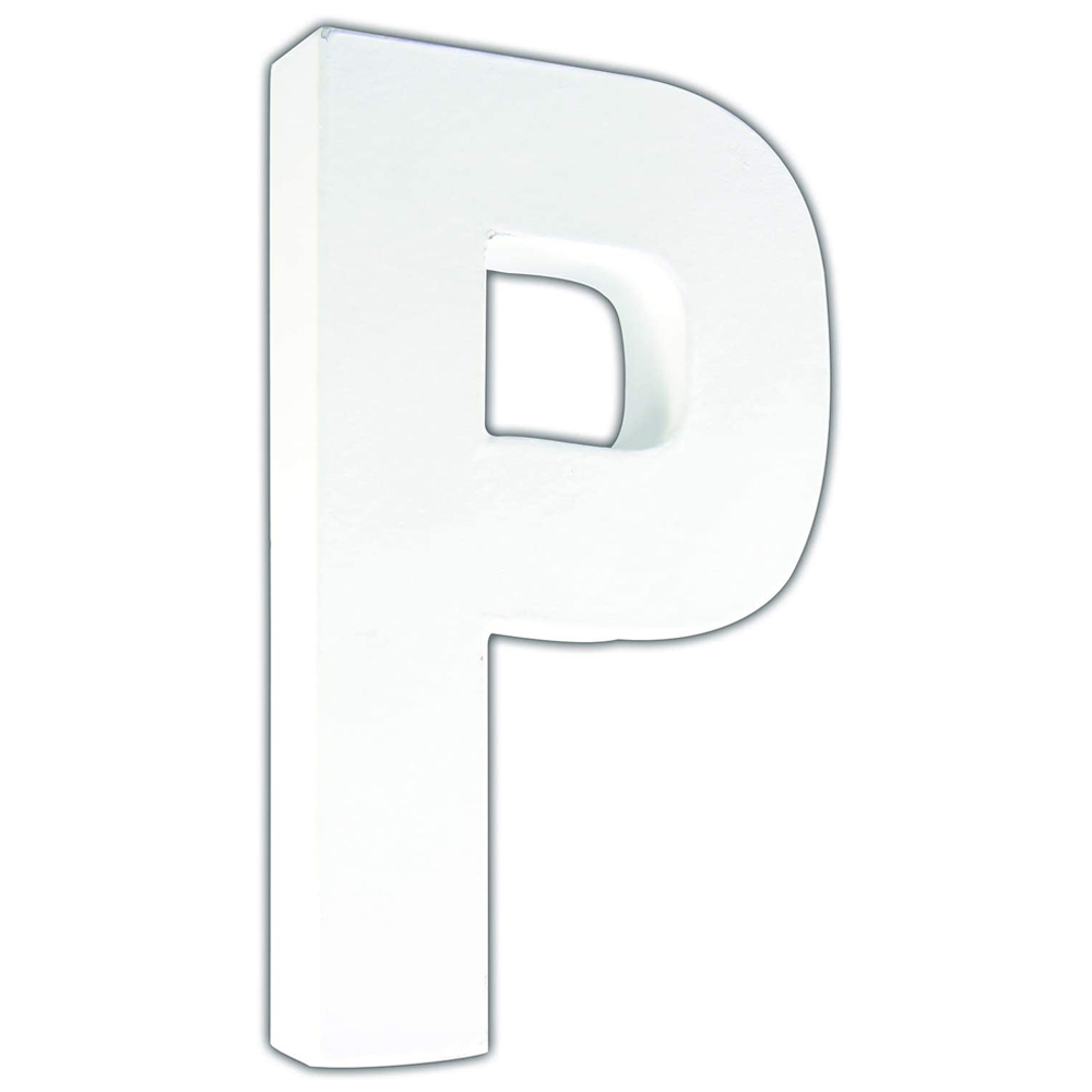 LETTER P WHITE 3X12.5X20.5CM - Pergamos
