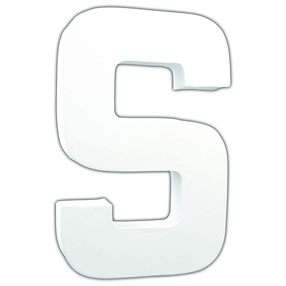 LETTER S WHITE 3X13.5X20.5CM - Pergamos