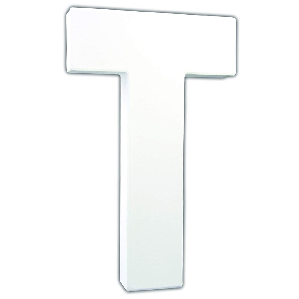 LETTER T WHITE 3X12.5X20.5CM - Pergamos