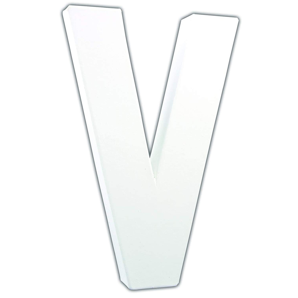 LETTER V WHITE 3X13.5X20.5CM - Pergamos