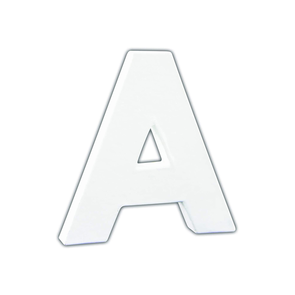 LITTLE LETTER A WHITE 1.5X10.5X12CM - Pergamos