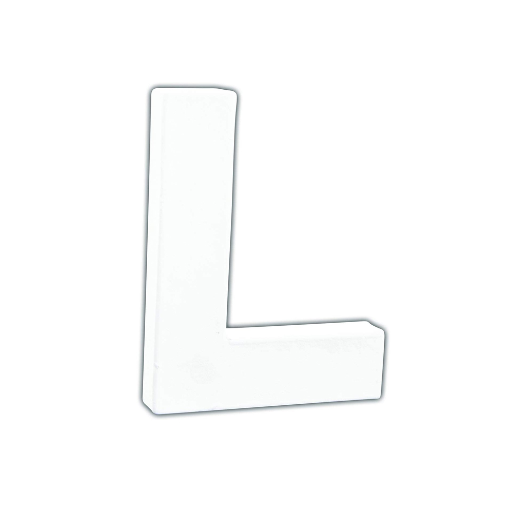 LITTLE LETTER L WHITE 1.5X10.5X12CM - Pergamos