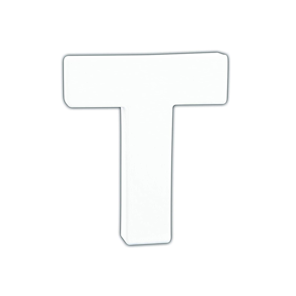 LITTLE LETTER Τ WHITE 1.5X10.5X12CM - Pergamos