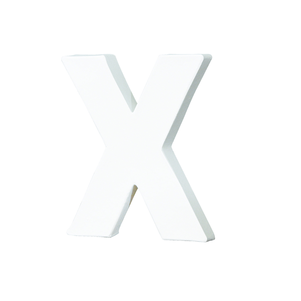 LITTLE LETTER X WHITE 1.5X10.5X12CM - Pergamos