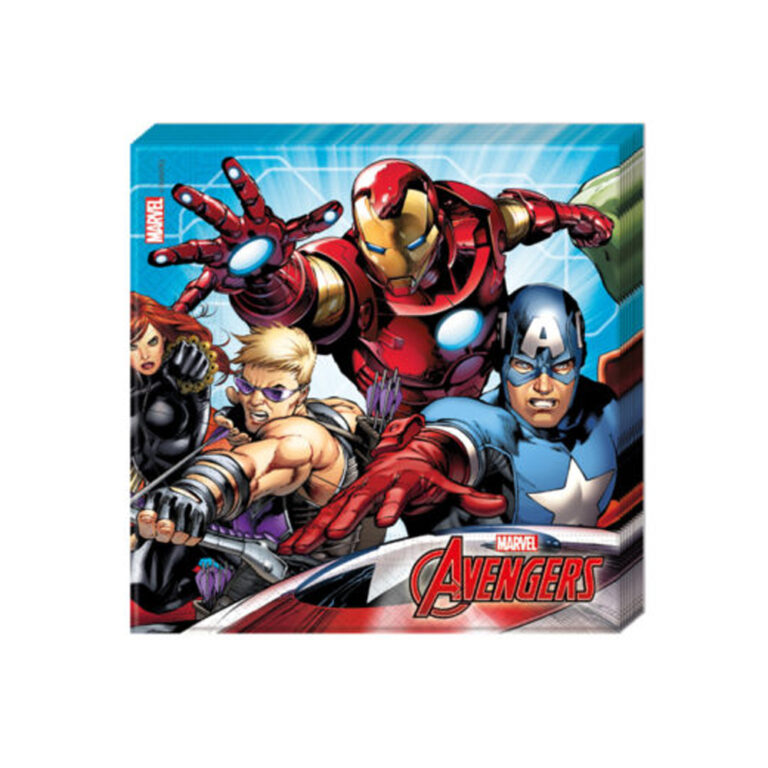 PAPER NAPKINS AVENGERS 33X33CM 20PCS - Pergamos
