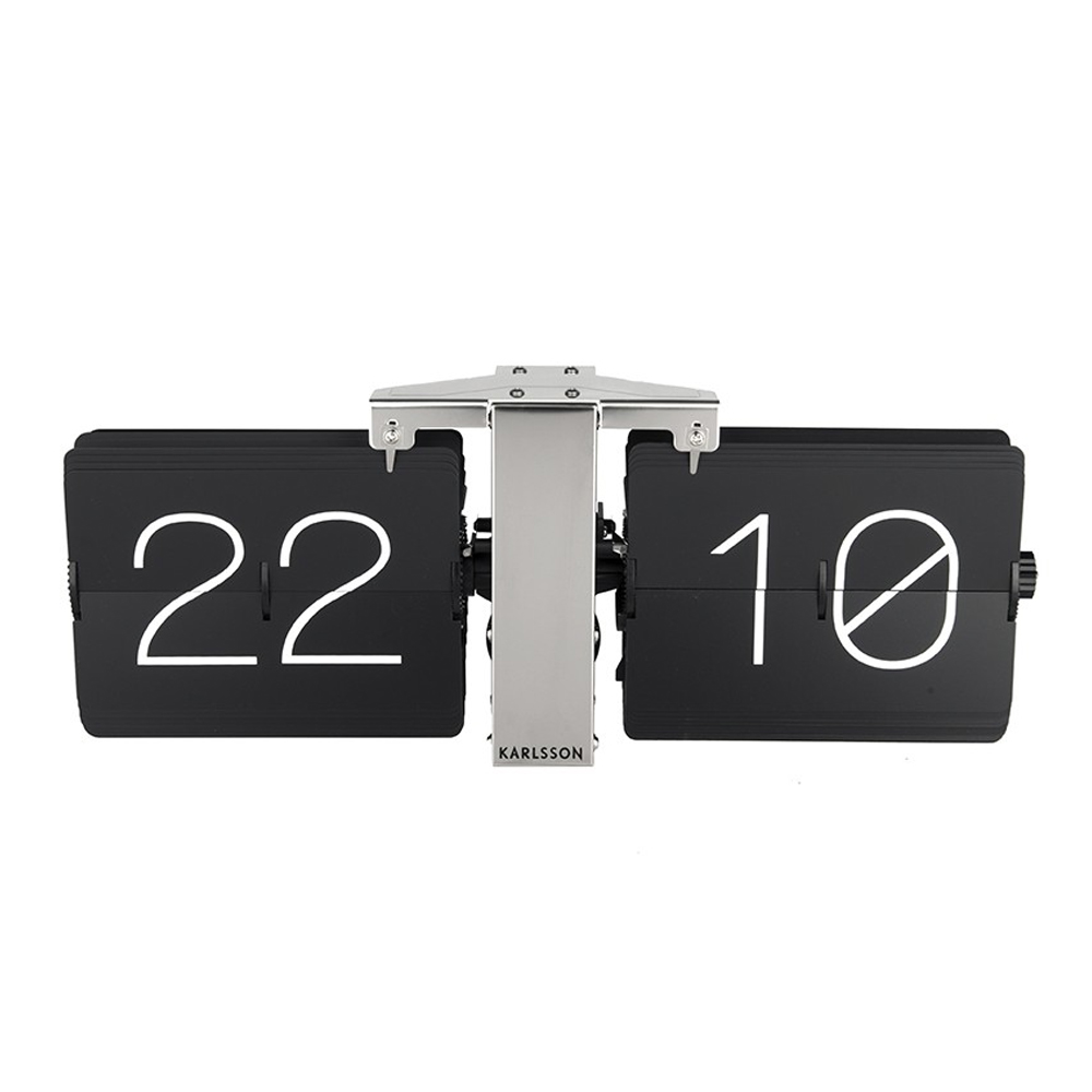 FLIP CLOCK NO CASE BLACK 36X8.5X14CM - Pergamos