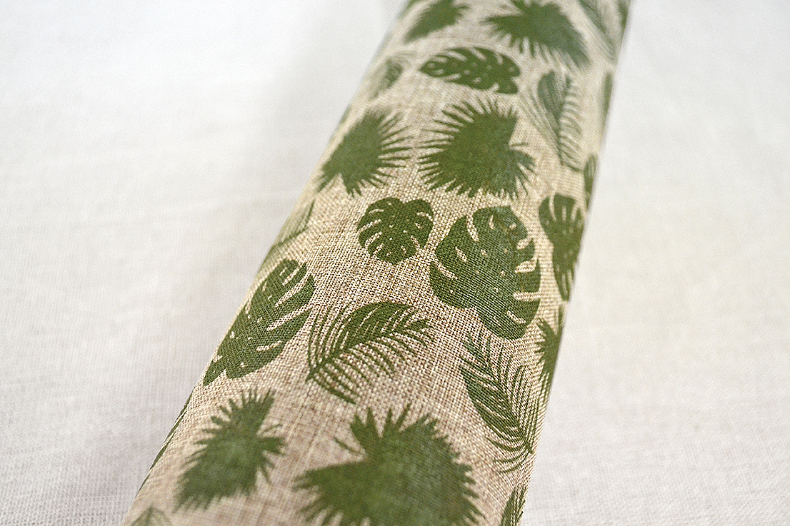 FABRIC LIMPERTAD LEAVES NATURAL 35MMX18M - Pergamos