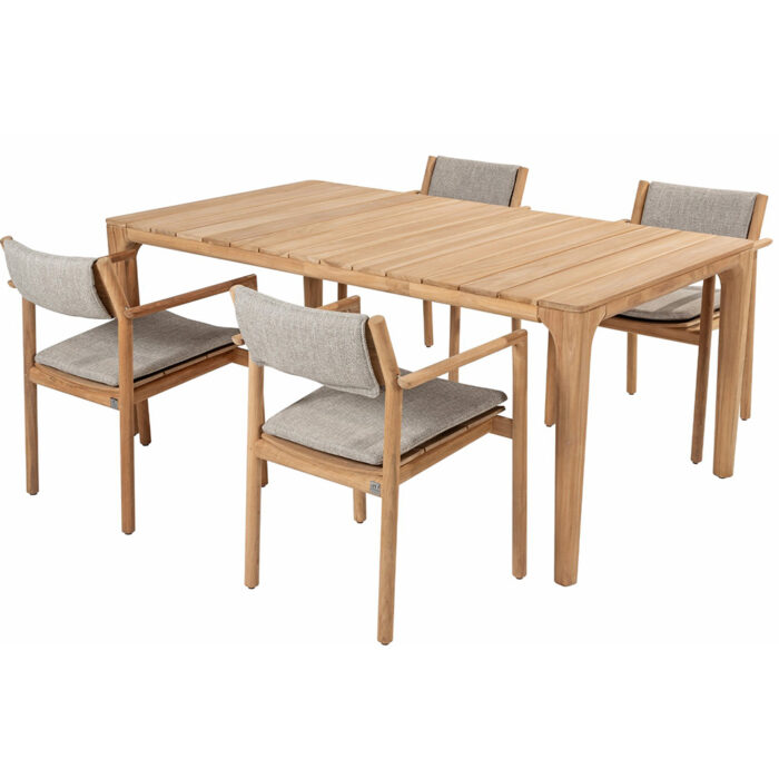LIAM DINING TABLE NATURAL TEAK 180X100X75CM - Pergamos
