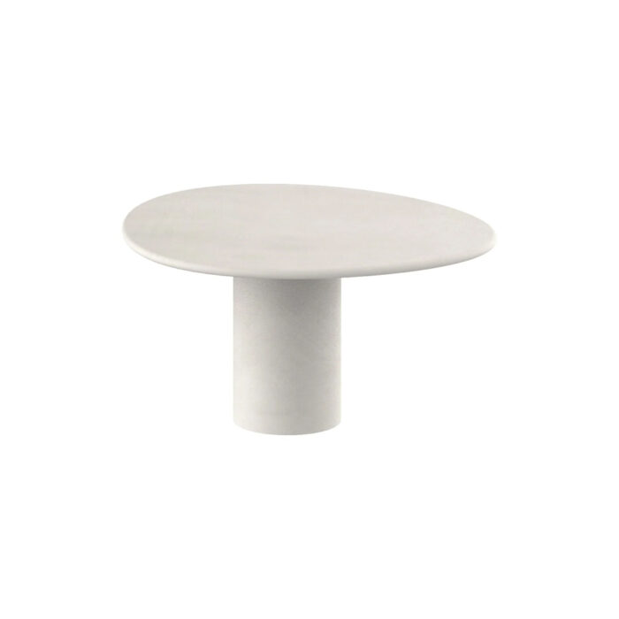 REEF DINING TABLE 140X114X75CM ROUND EDGE LATTE STONESKIN - Pergamos