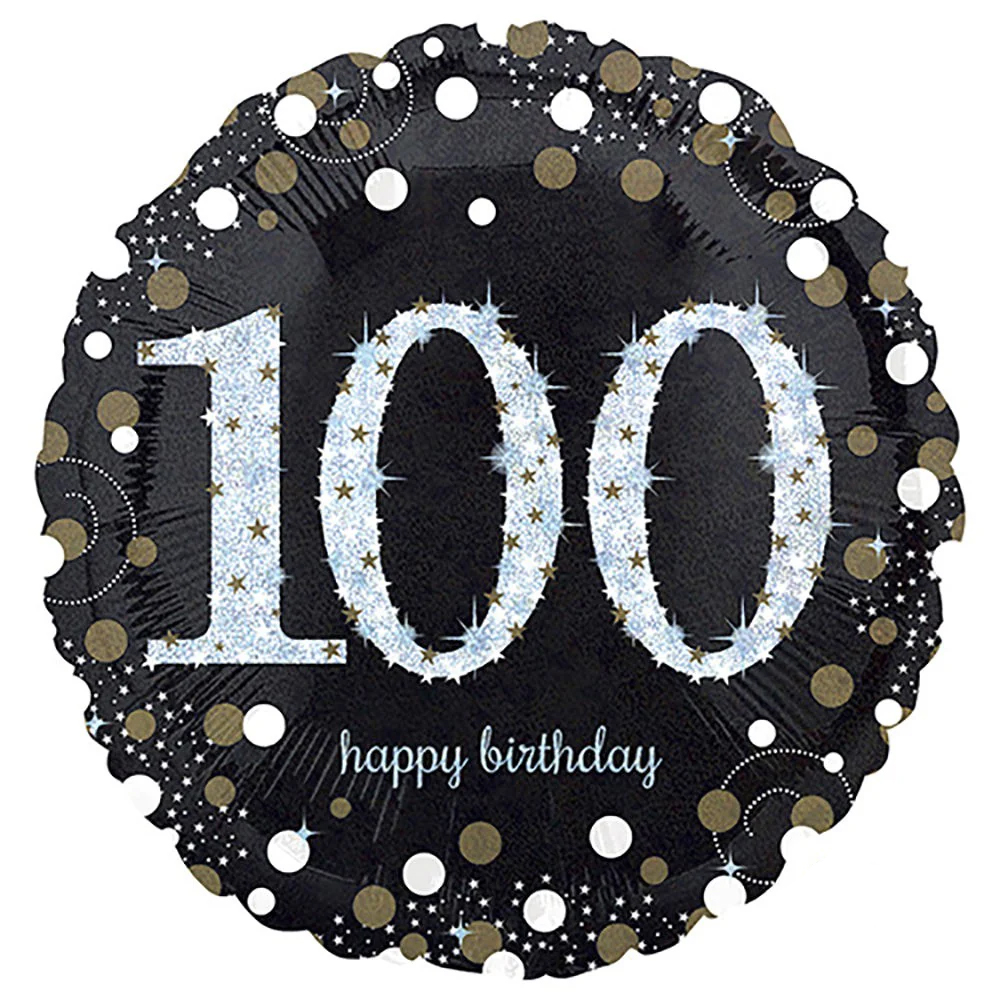 FOIL BALOON HOLOGRAPHIC SPARKLING BIRTHDAY 43CM - Pergamos