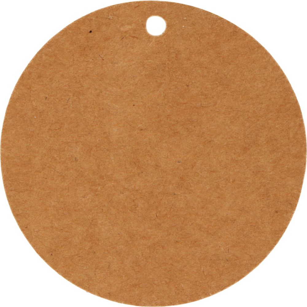 KRAFT LABEL ROUND 45MM 50PCS - Pergamos