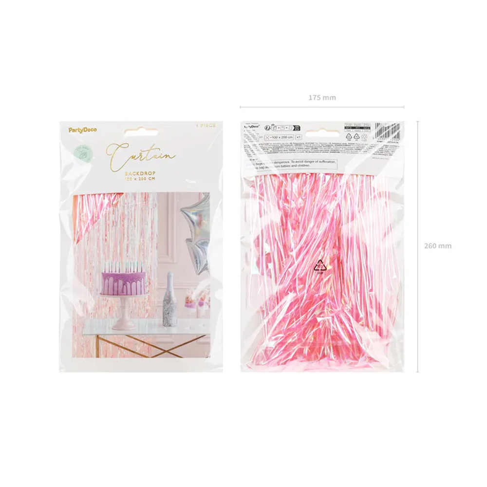 CURTAIN PINK IRIDESCENT 100X200CM - Pergamos