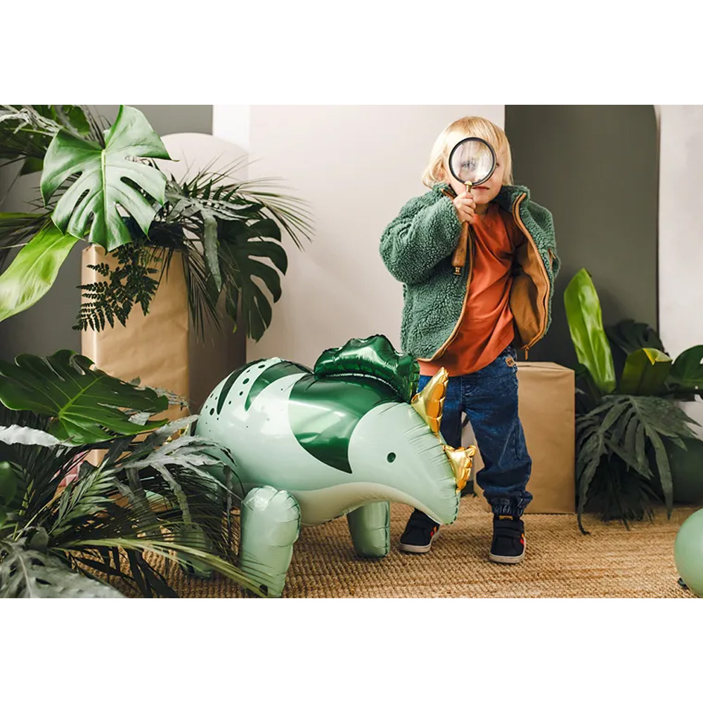 FOIL BALLOON TRICERATOPS GREEN 101X60.5CM - Pergamos