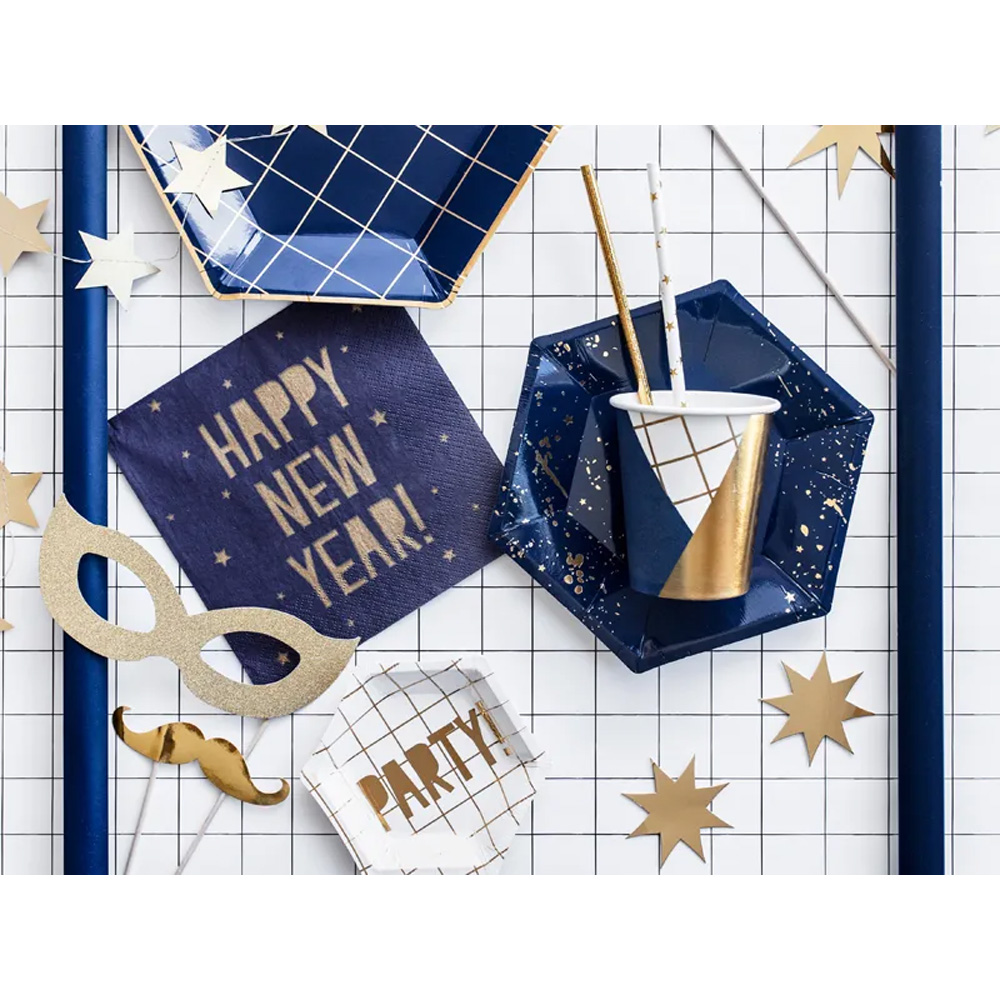 PHOTO PROPS LETS CELEBRATE GOLD 21-42CM 8PCS - Pergamos