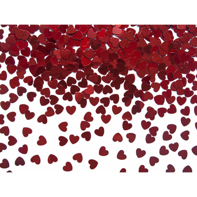 CONFETTI HEARTS RED 5MM 30G - Pergamos