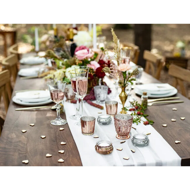 WOODEN CONFETTI HEARTS 2X2CM 50PCS - Pergamos