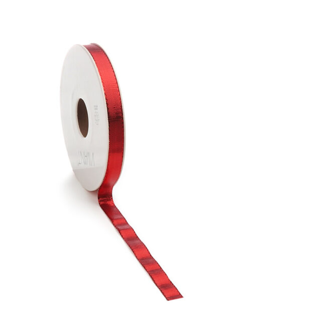 LAHNBAND RIBBON RED 25MX10MM - Pergamos