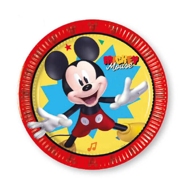 PAPER PLATES MICKEY JUMP FUN NEXT GENERATION 20CM 8PCS - Pergamos